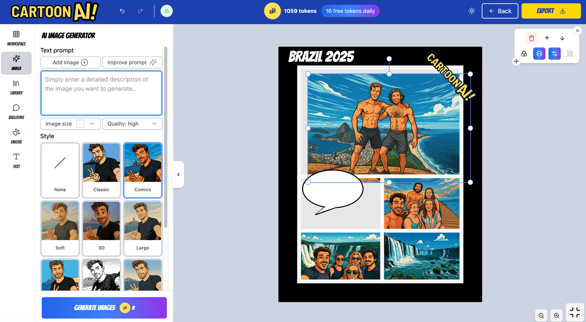 CartoonAI - Turn Photos into Custom Cartoon Posters | AI Art Generator